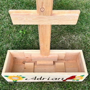 Handmade Cedar Garden Cemetery Box With Cross - Etsy