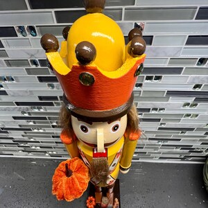 Hand Painted Fall Themed Nutcracker With Pumpkins - Etsy