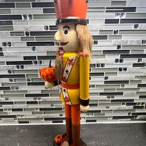 Hand Painted Fall Themed Nutcracker With Pumpkins - Etsy