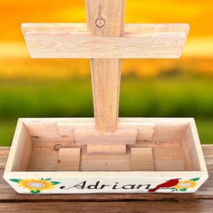 Handmade Cedar Garden Cemetery Box With Cross - Etsy