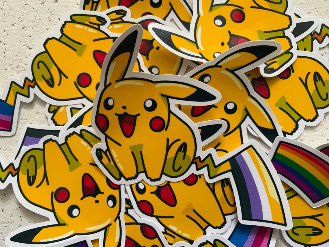 Pokémon Pride Pikachu Aufkleber Lgbtq Etsy