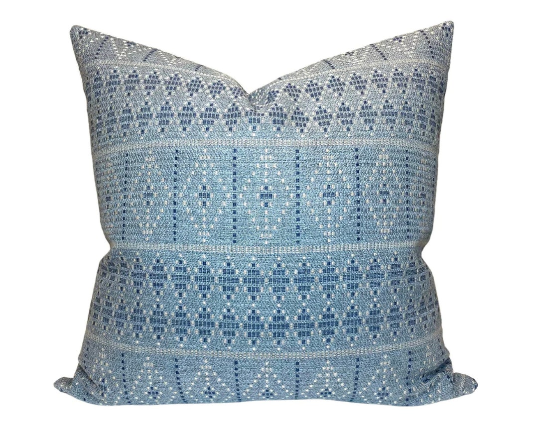 SOUK Pillow Cover in Indigo Sky, Designer Pillow Covers, Decorative ...