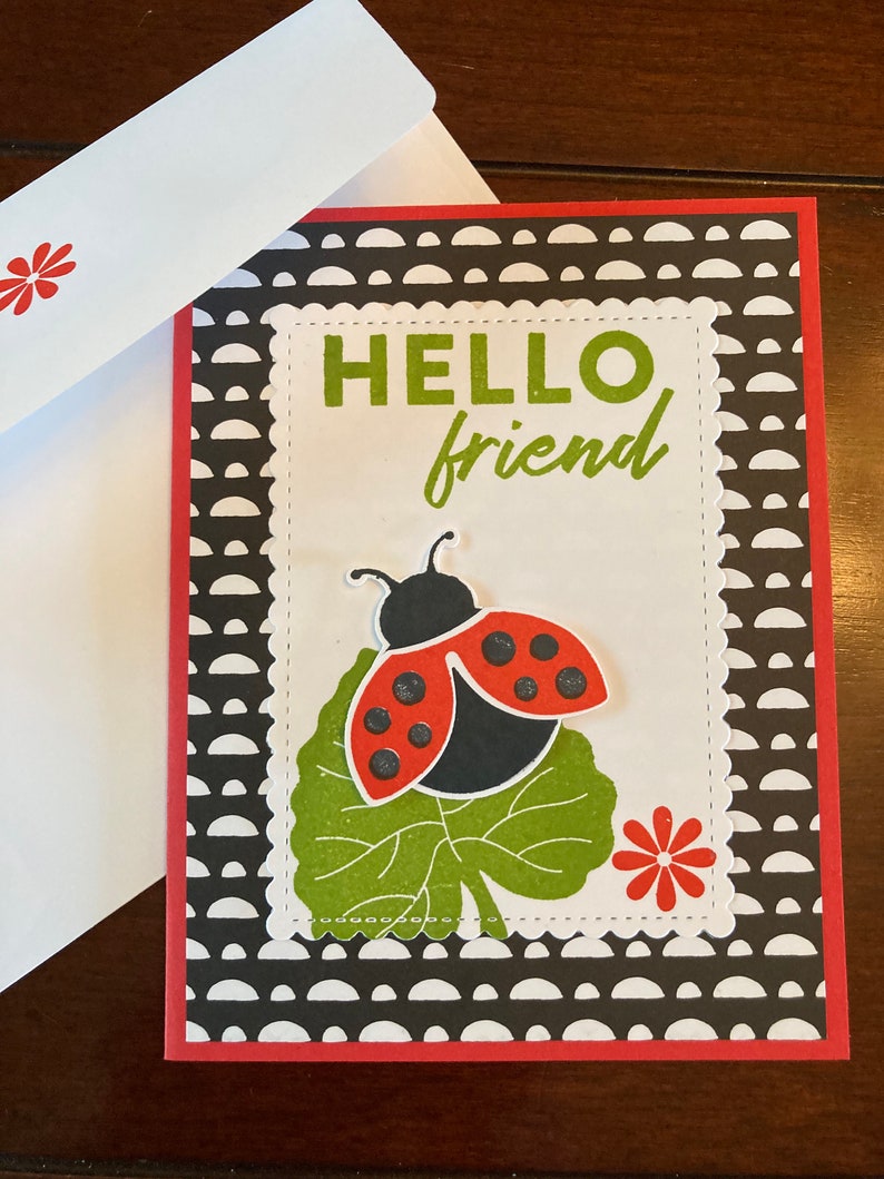 Ladybugs Hello Friend Happy Birthday or Love You Lots | Etsy