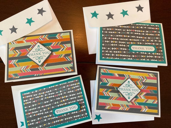 Thank You cards set of 4 | Etsy