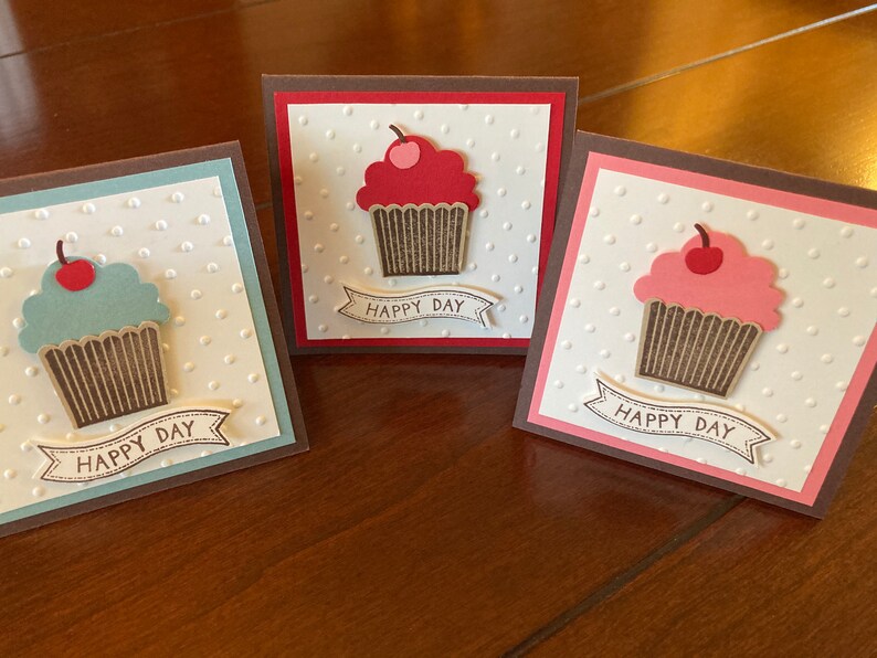3x3 Mini Birthday Cards Set of 3 Gift Enclosure Cards | Etsy