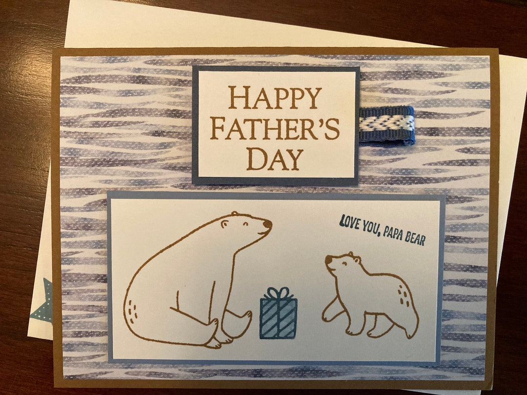 Happy Father’s Day, Papa Bear and Baby Bear, Handmade Card - Etsy