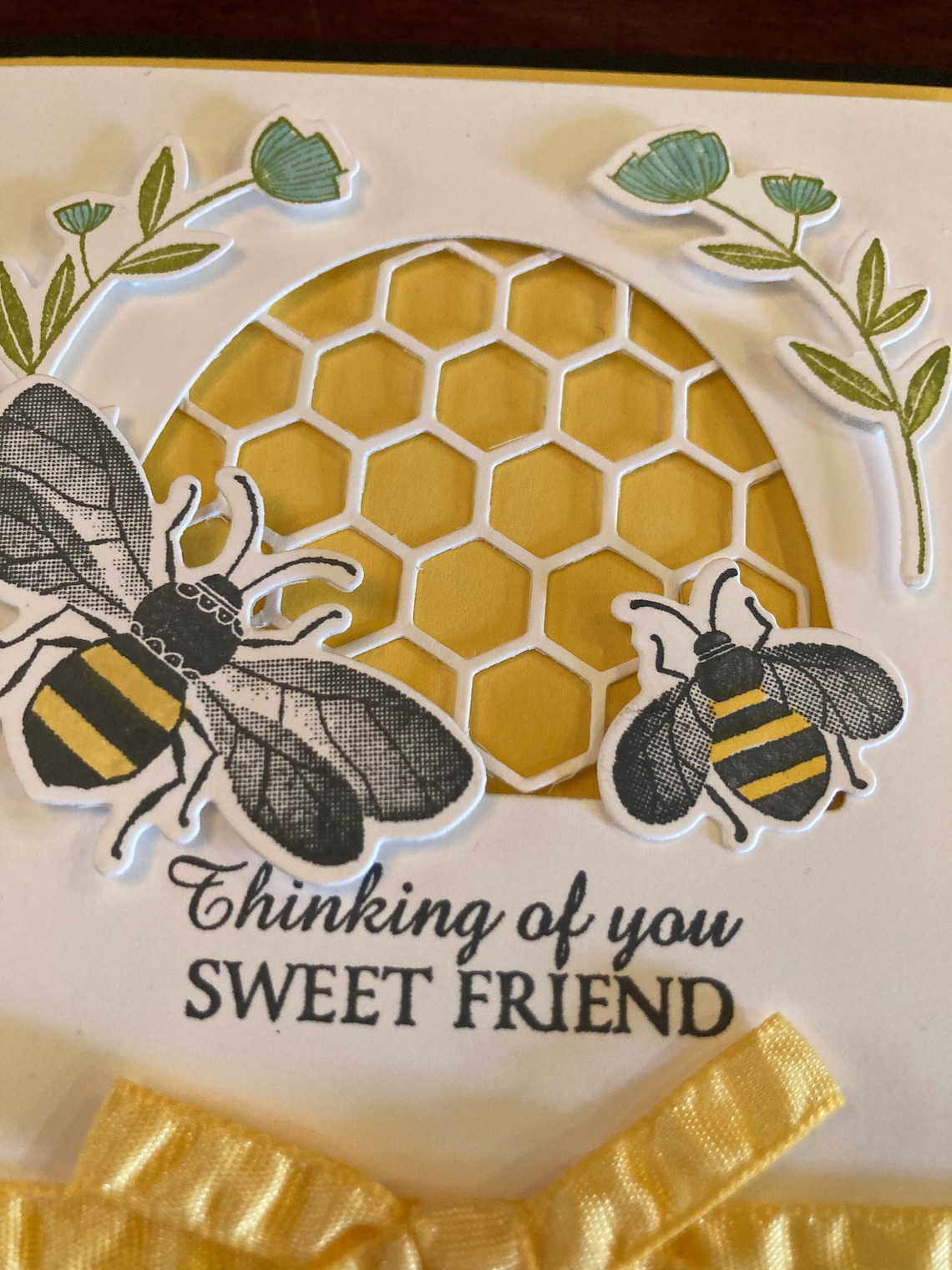 Honey Bee, Thinking of You Sweet Friend, Handmade Card - Etsy