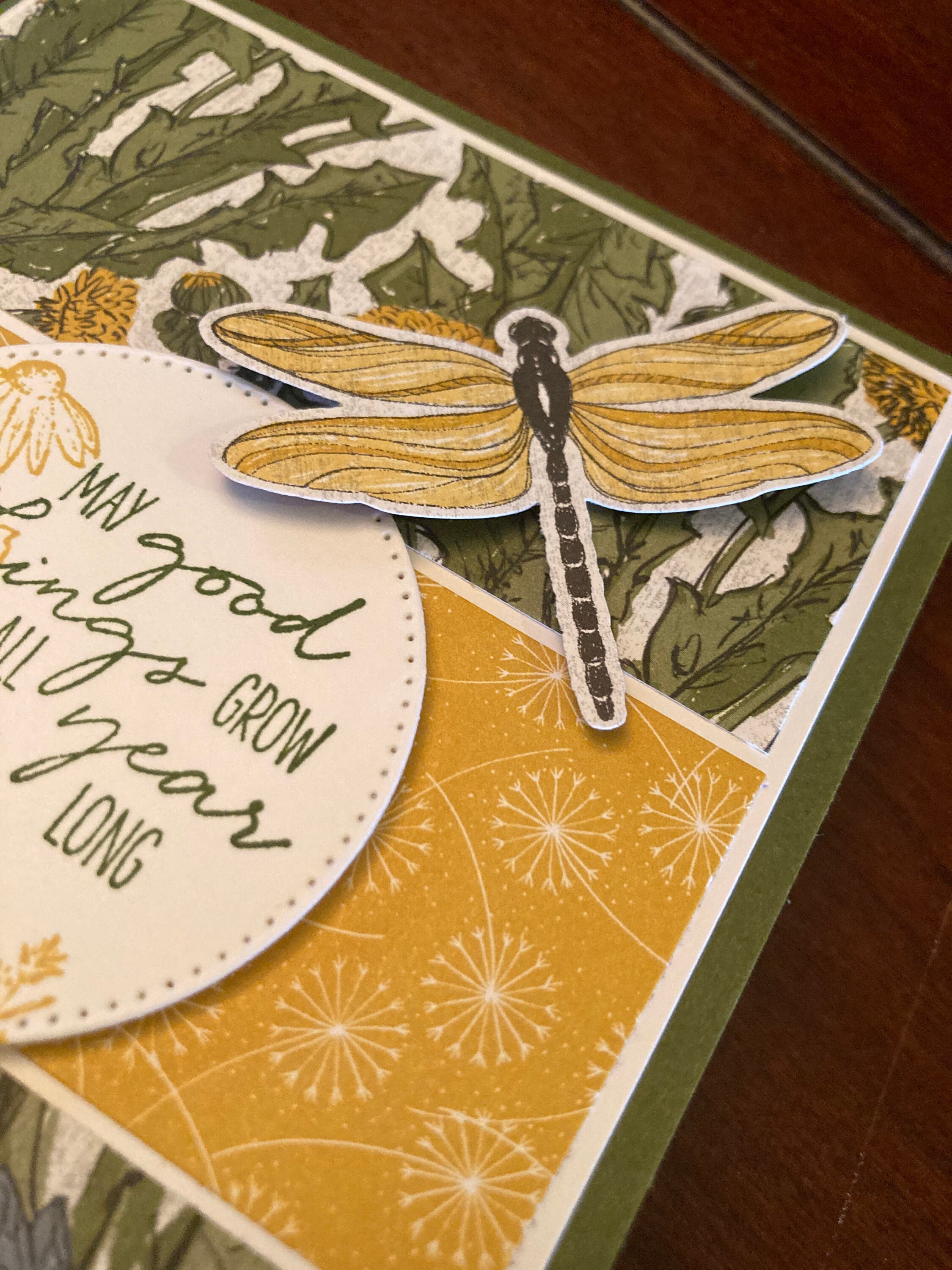 Dragonfly Garden Happy Birthday Handmade Card - Etsy