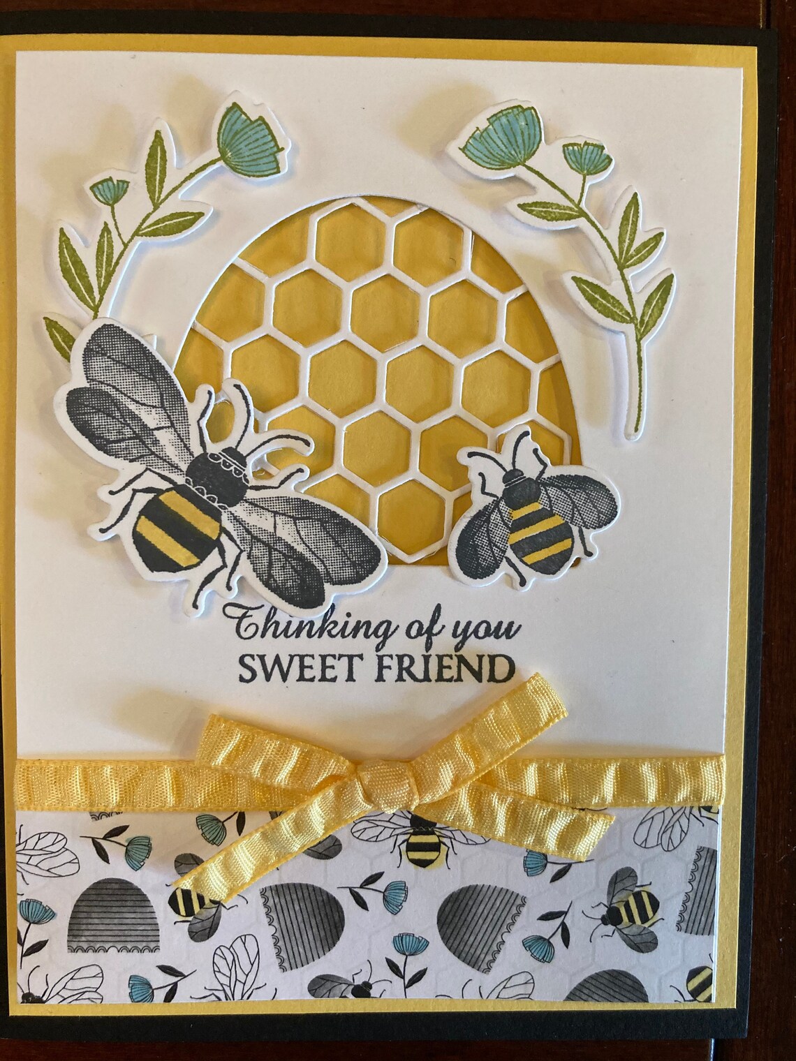 Honey Bee Thinking of You Sweet Friend Handmade Card - Etsy