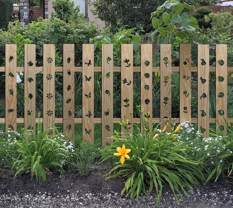 Zaunbrett, Zaunelement mit Motiv aus Holz Zaun Deko , Zaundeko ...
