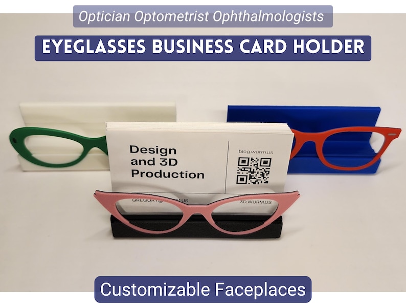Eyeglasses Business Card Holder - Etsy