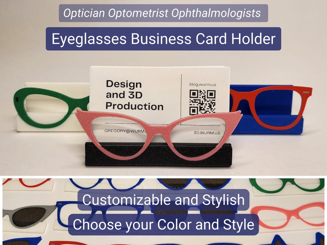 Eyeglasses Business Card Holder - Etsy