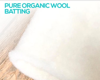 100% Organic Wool Batting / by the Yard / GOTS Certified / Perfect for ...