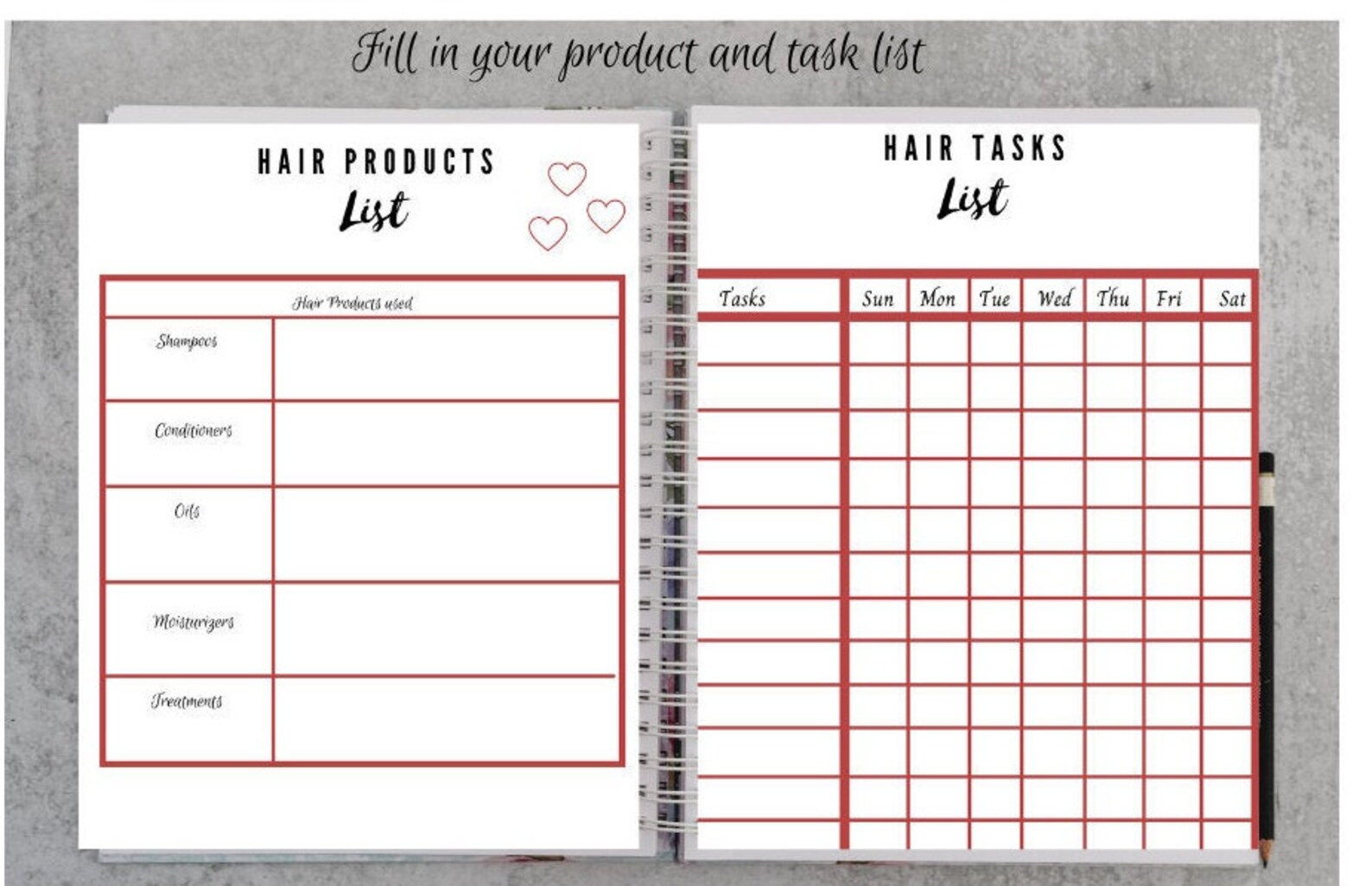 Hair Care Planner Printable Hair Care Wash Day Planner Hair | Etsy
