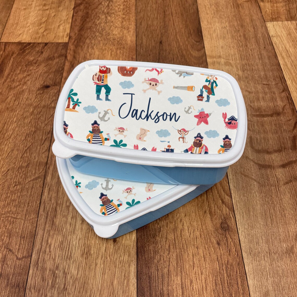 Personalised Snack Box - Kids Lunch Bag - Boys Lunch Box - Pirate Lunch ...