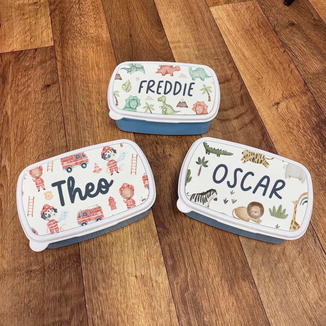 Personalised Snack Box Kids Lunch Bag Boys Lunch Box Jungle Lunch Box ...