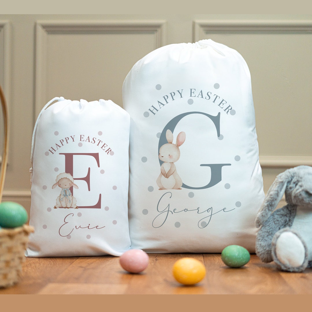 Personalised Easter Bag Easter Basket Easter Gifts Easter Sack Easter ...