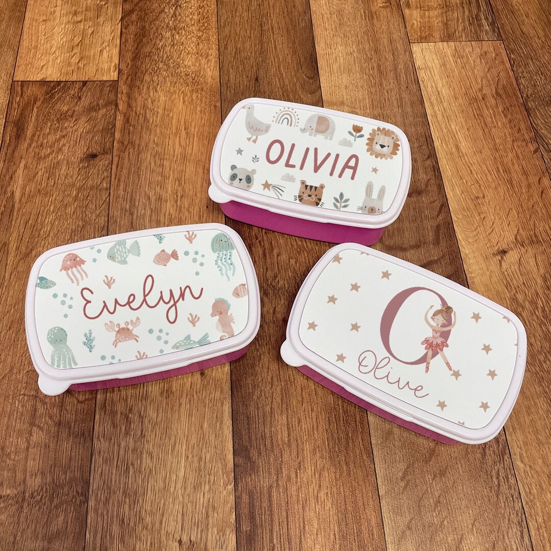 Personalised Snack Box Kids Lunch Bag Girls Lunch Box Ocean Lunch Box ...