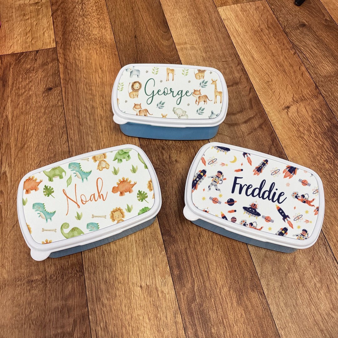 Personalised Snack Box Kids Lunch Bag Boys Lunch Box Jungle Lunch Box ...