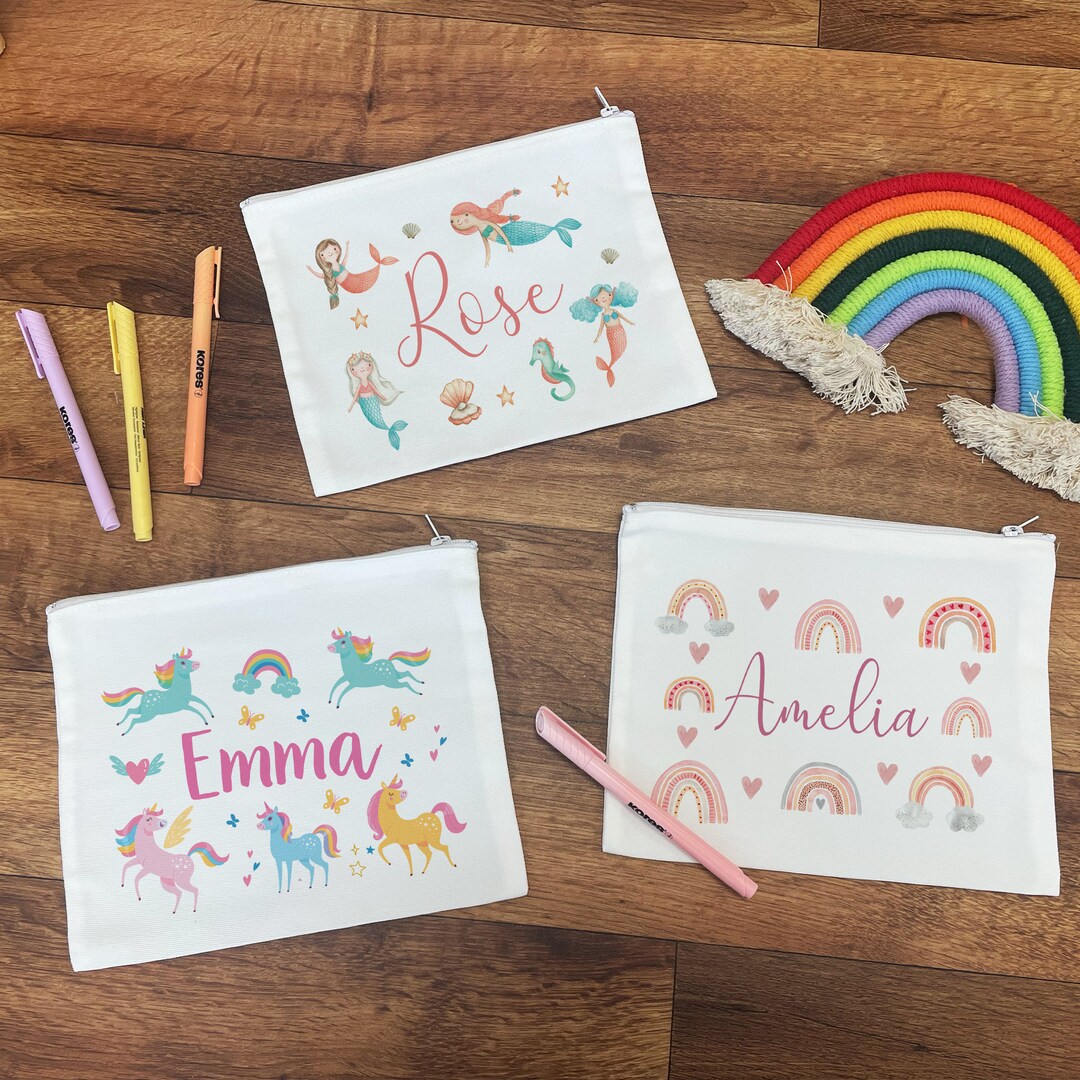 Personalised Girls Pencil Case - School Pencil Case - Kids Pencil Cases ...