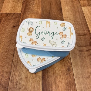Personalised Snack Box - Kids Lunch Bag - Boys Lunch Box - Jungle Lunch ...