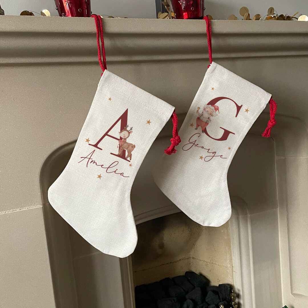 Personalised Christmas Stocking - Christmas Name Stocking ...