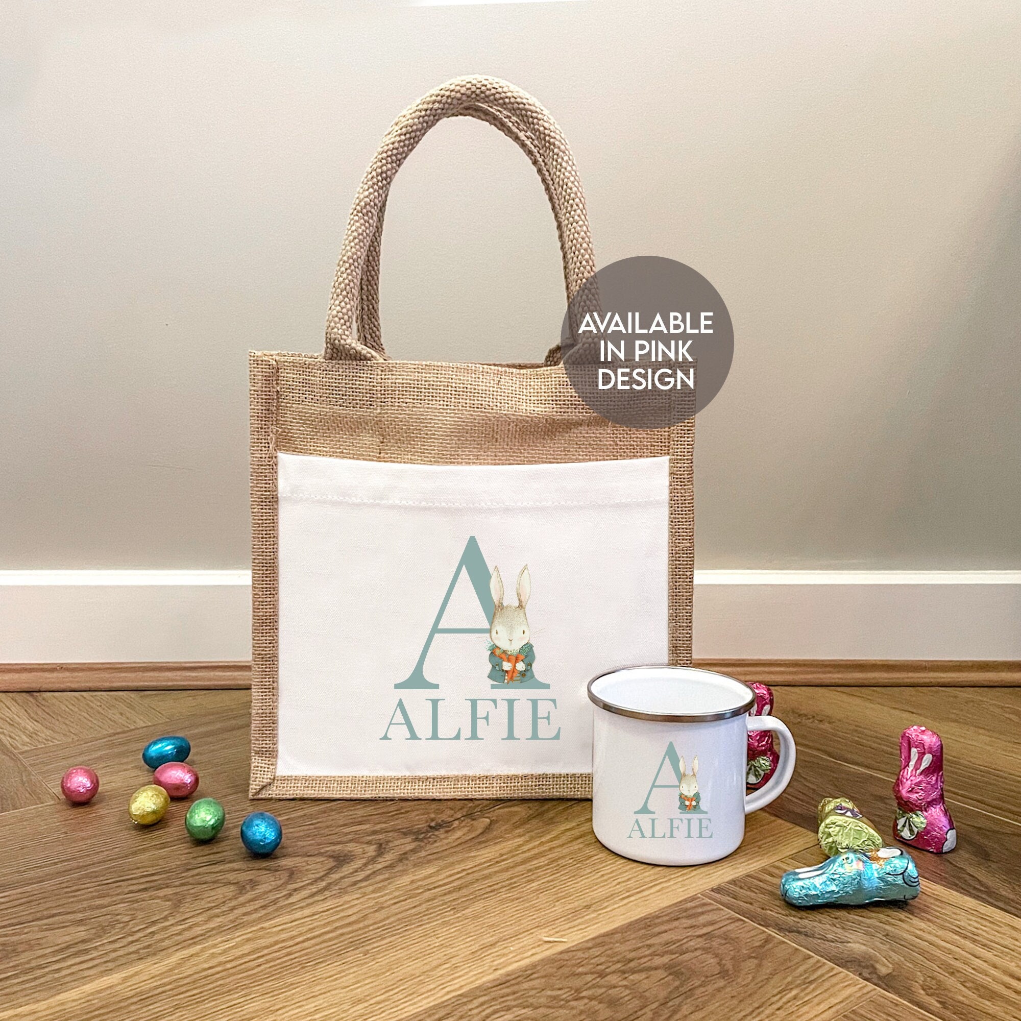 Personalised Easter Bag & Mug Gift Set - Personalised Easter Gifts for ...