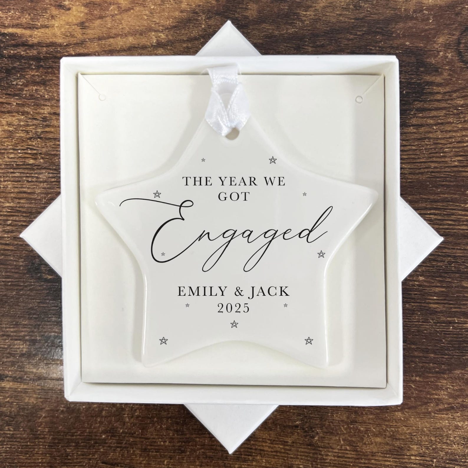 Personalised Engagement Ornament - Engagement Gift - Engagement Present ...