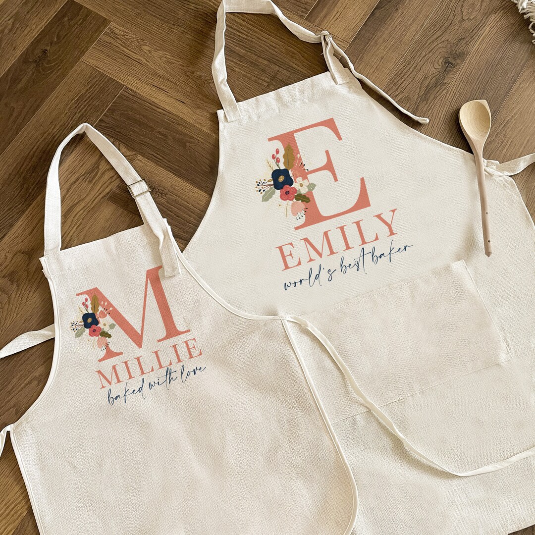 Personalised Initial Apron Personalised Children's Apron Baking Gifts ...