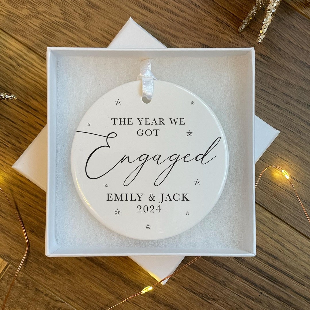 Personalised Engagement Ornament - Engagement Gift - Engagement Present ...