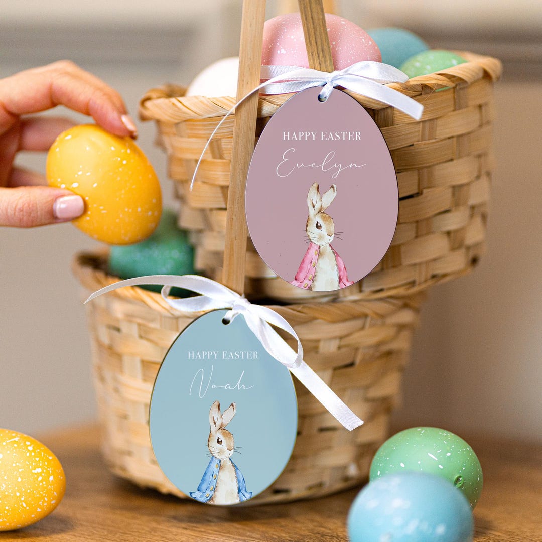 Personalised Easter Basket Tag - Easter Basket Gift Tags - Easter Sack ...