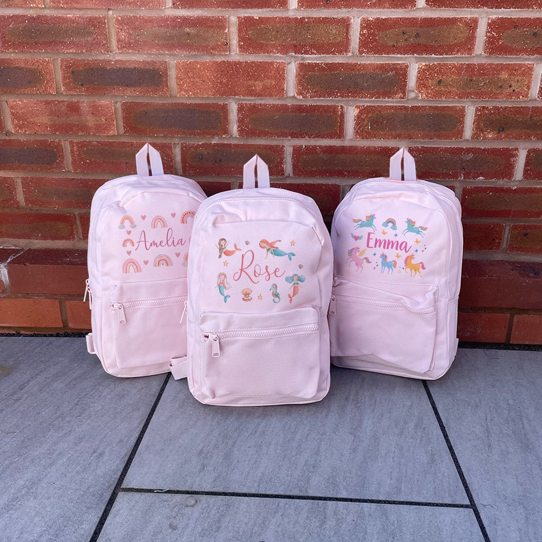 Personalised Girls Backpack Kids School Bag Personalised Rucksack Pram ...