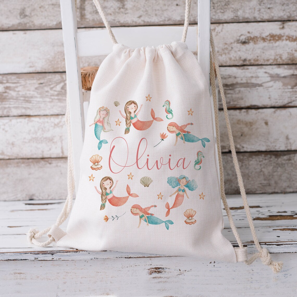 Personalised Drawstring Bag Kids School Bag Personalised - Etsy