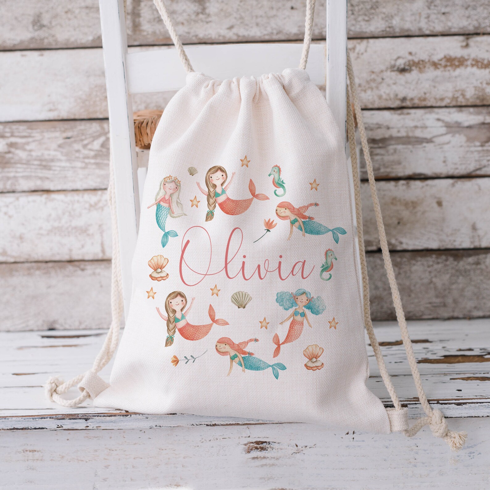 Personalised Drawstring Bag Kids School Bag Personalised - Etsy