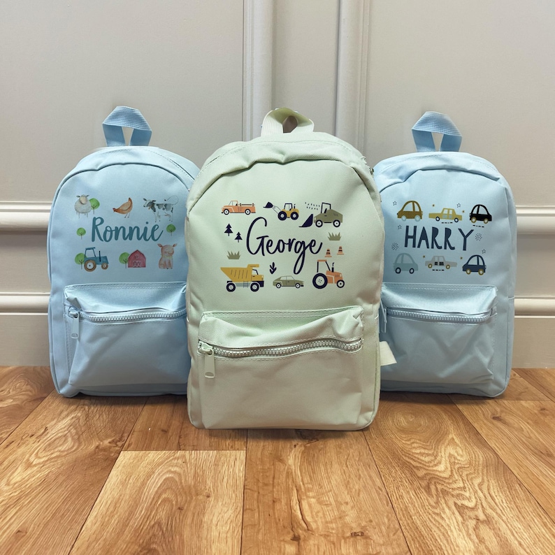 Personalised Boys Backpack - Kids School Bag - Personalised Rucksack ...