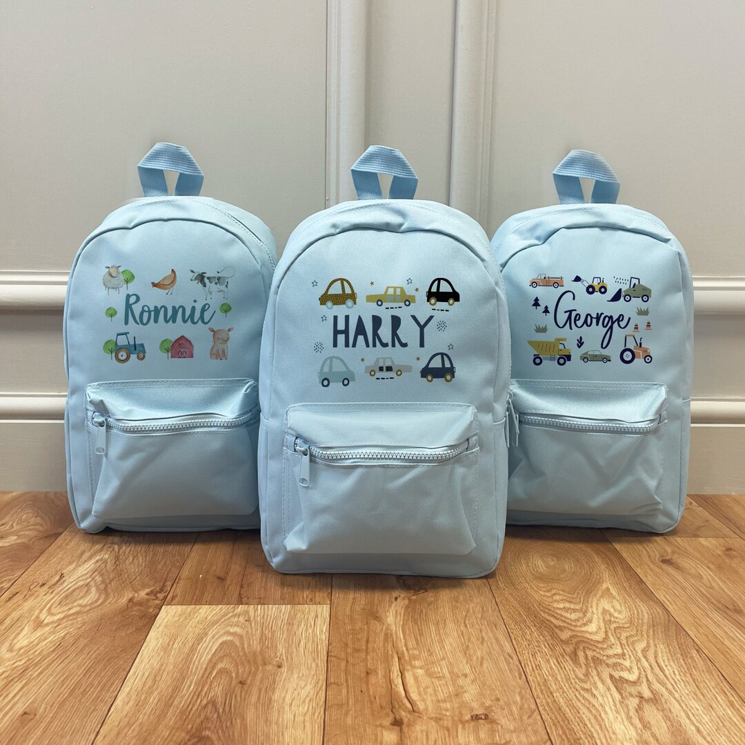 Personalised Boys Backpack Kids School Bag Personalised Rucksack Pram ...
