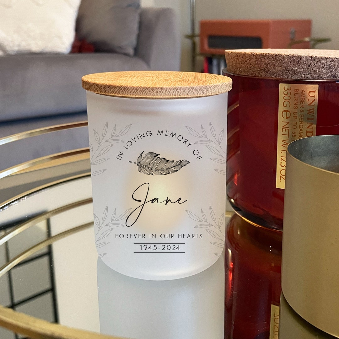 Personalised Memorial Candle Jar - in Loving Memory Candle Jar ...