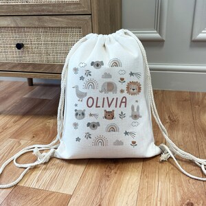 Personalised Drawstring Bag - Kids School Bag - Personalised Gym Bag ...