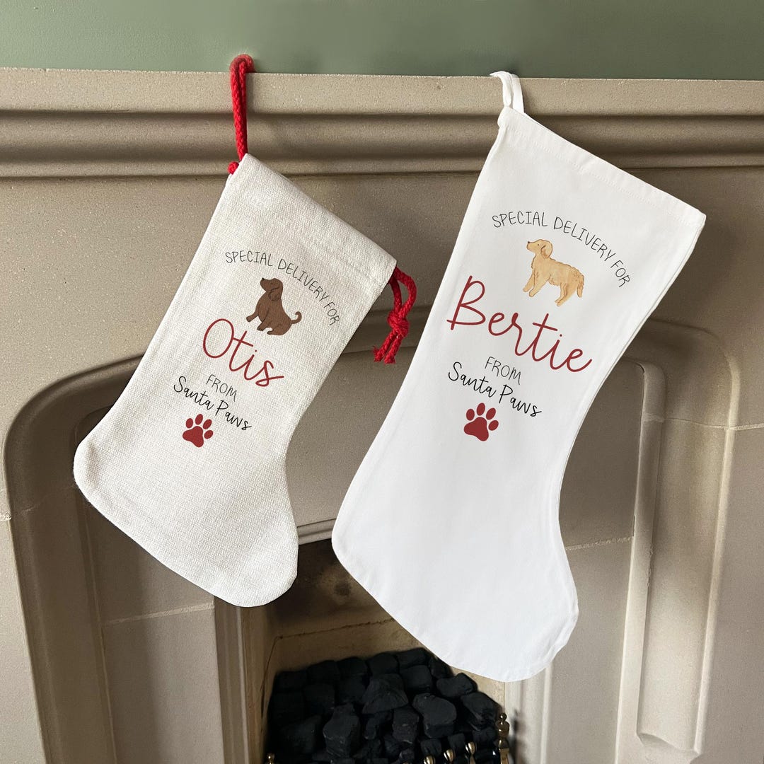 Personalised Christmas Dog Stocking - Personalised Dog Stockings - Dog ...