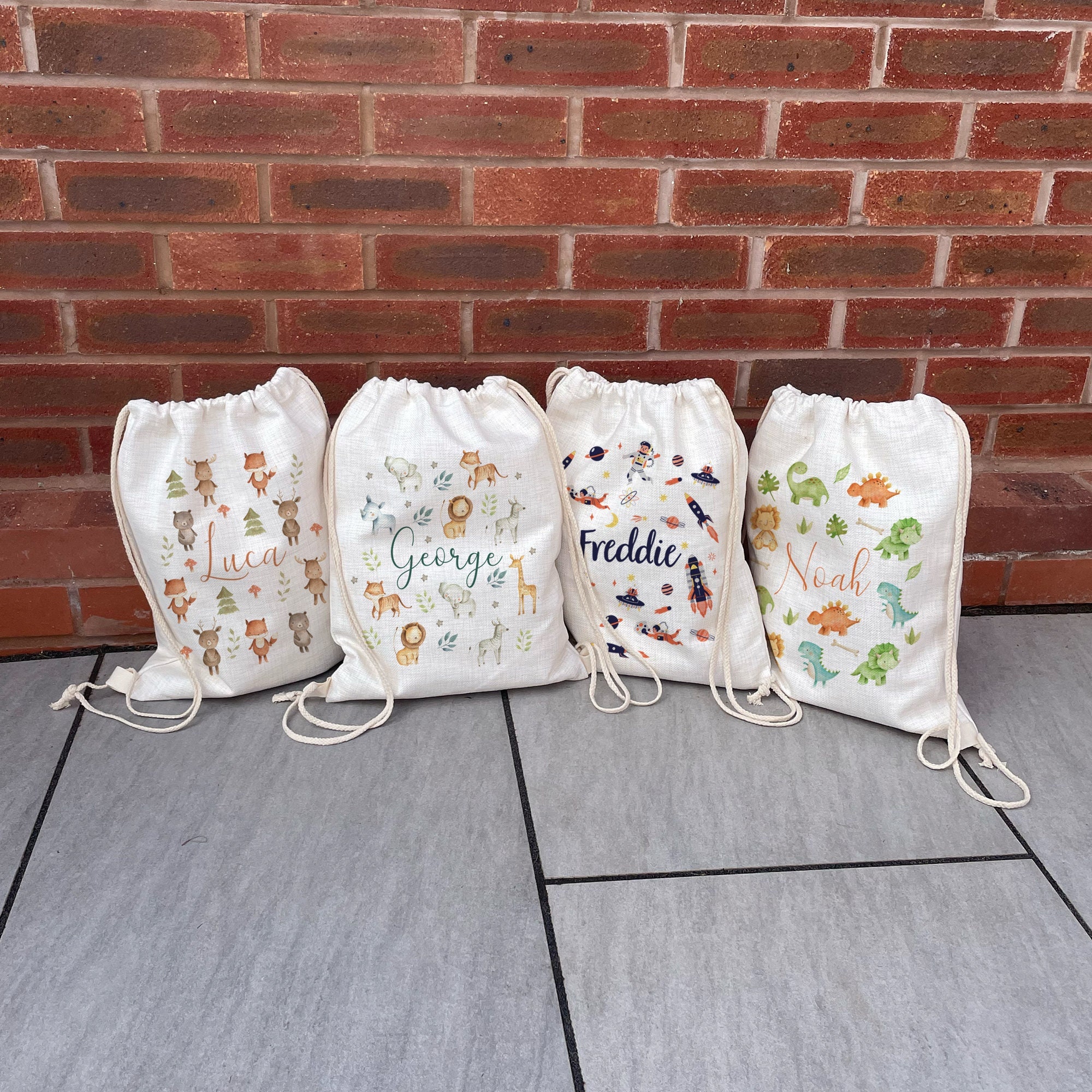 Personalised Drawstring Bag Kids School Bag Personalised - Etsy UK