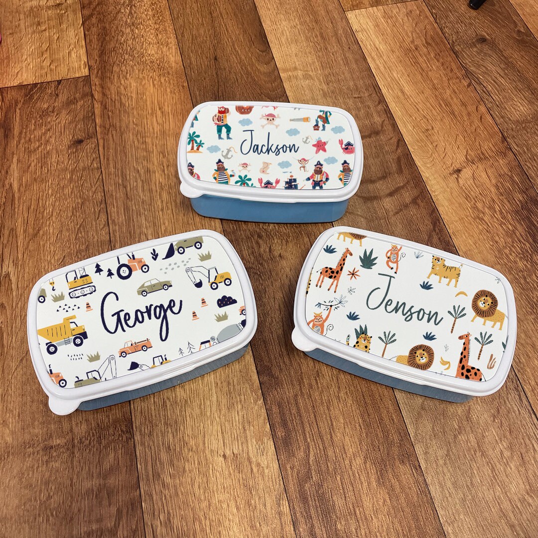 Personalised Snack Box Kids Lunch Bag Boys Lunch Box Pirate Lunch Box ...