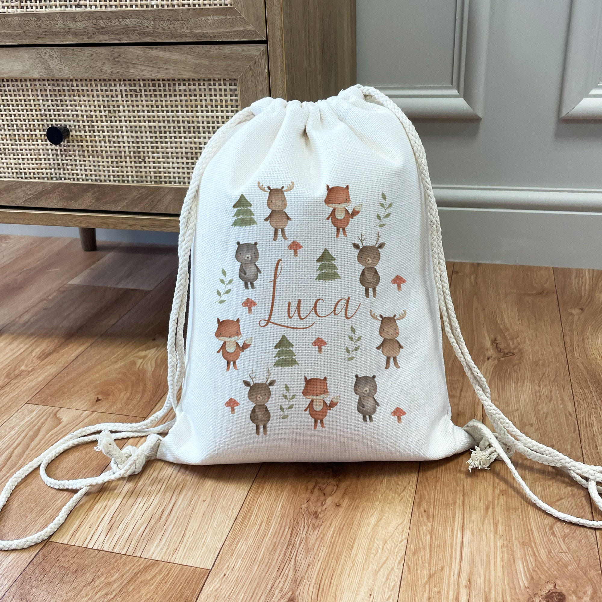 Personalised Drawstring Bag - Kids School Bag - Personalised Gym Bag ...