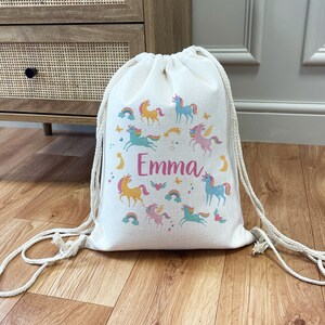 Personalised Drawstring Bag - Kids School Bag - Personalised Gym Bag ...