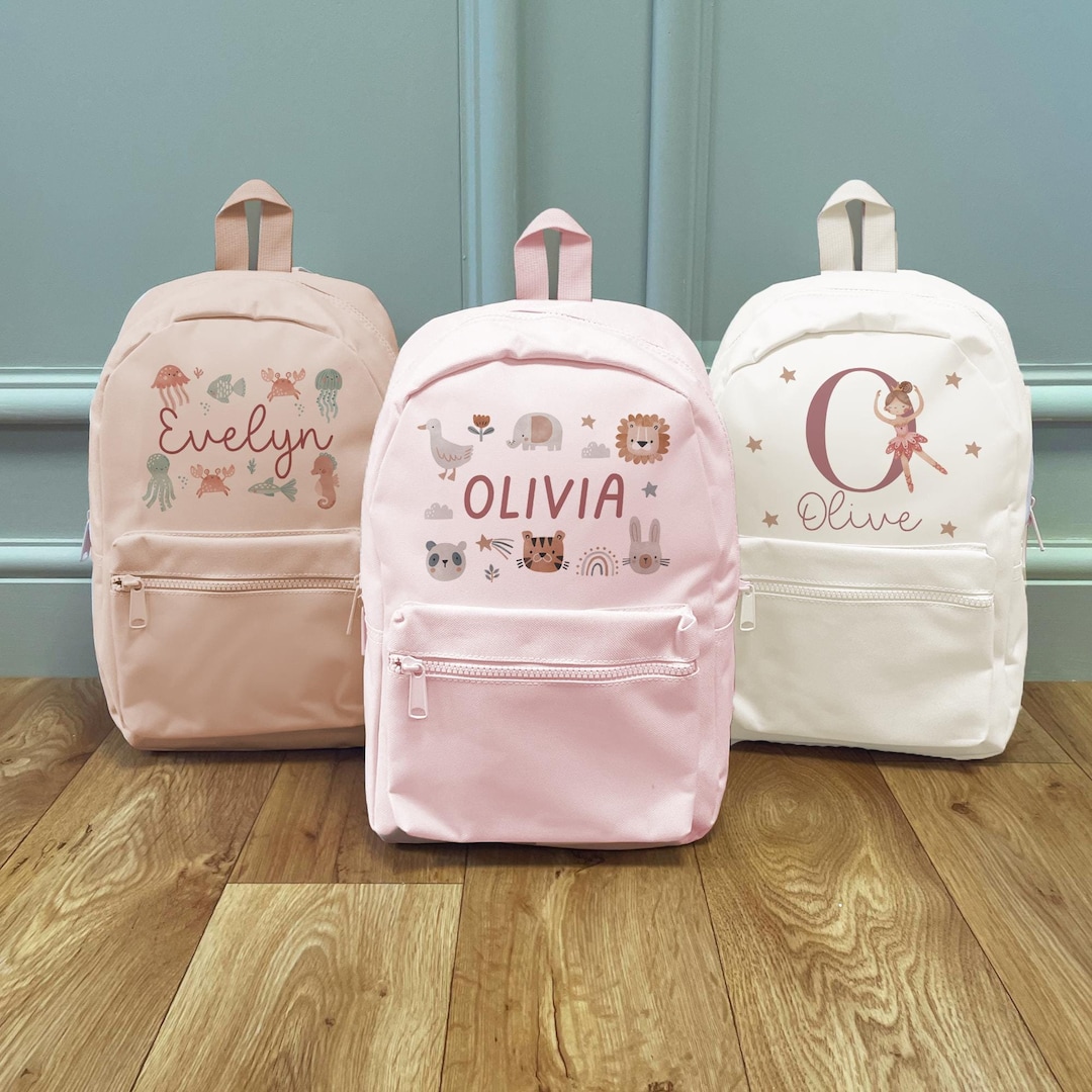 Personalised Kids Backpack – Handmade School Rucksack, Animal Design ...