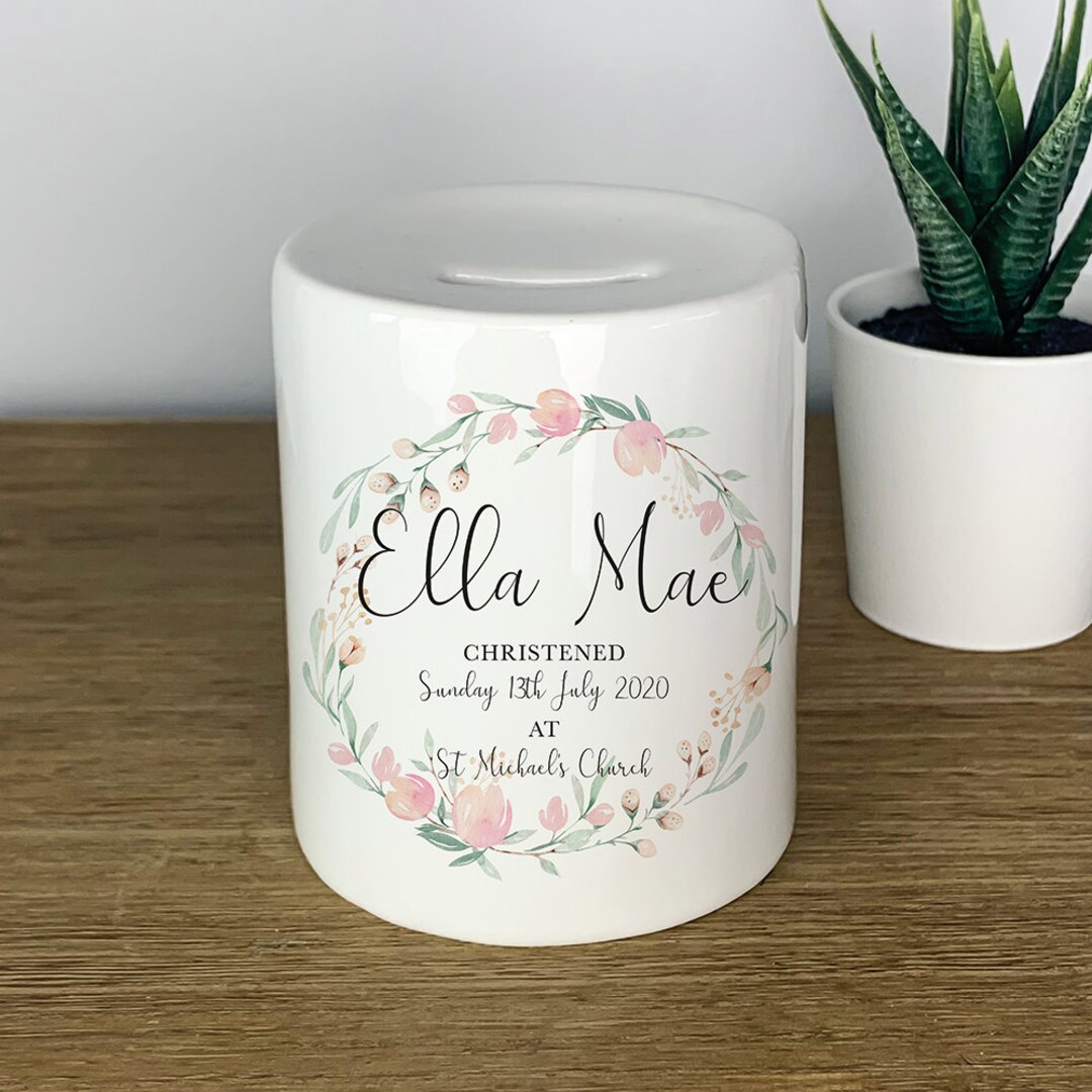 Personalised Christening Money Box Personalised Money Box - Etsy