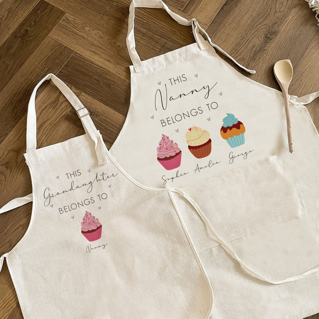 Personalised Nanny Apron Mother's Day Gifts Grandparent Gifts ...