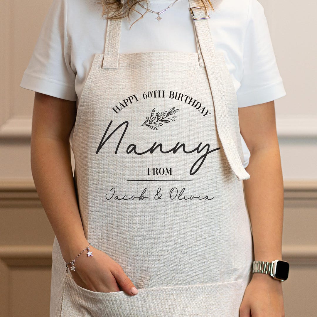 Personalised Birthday Apron - Birthday Gift for Nanny Apron - Baking ...