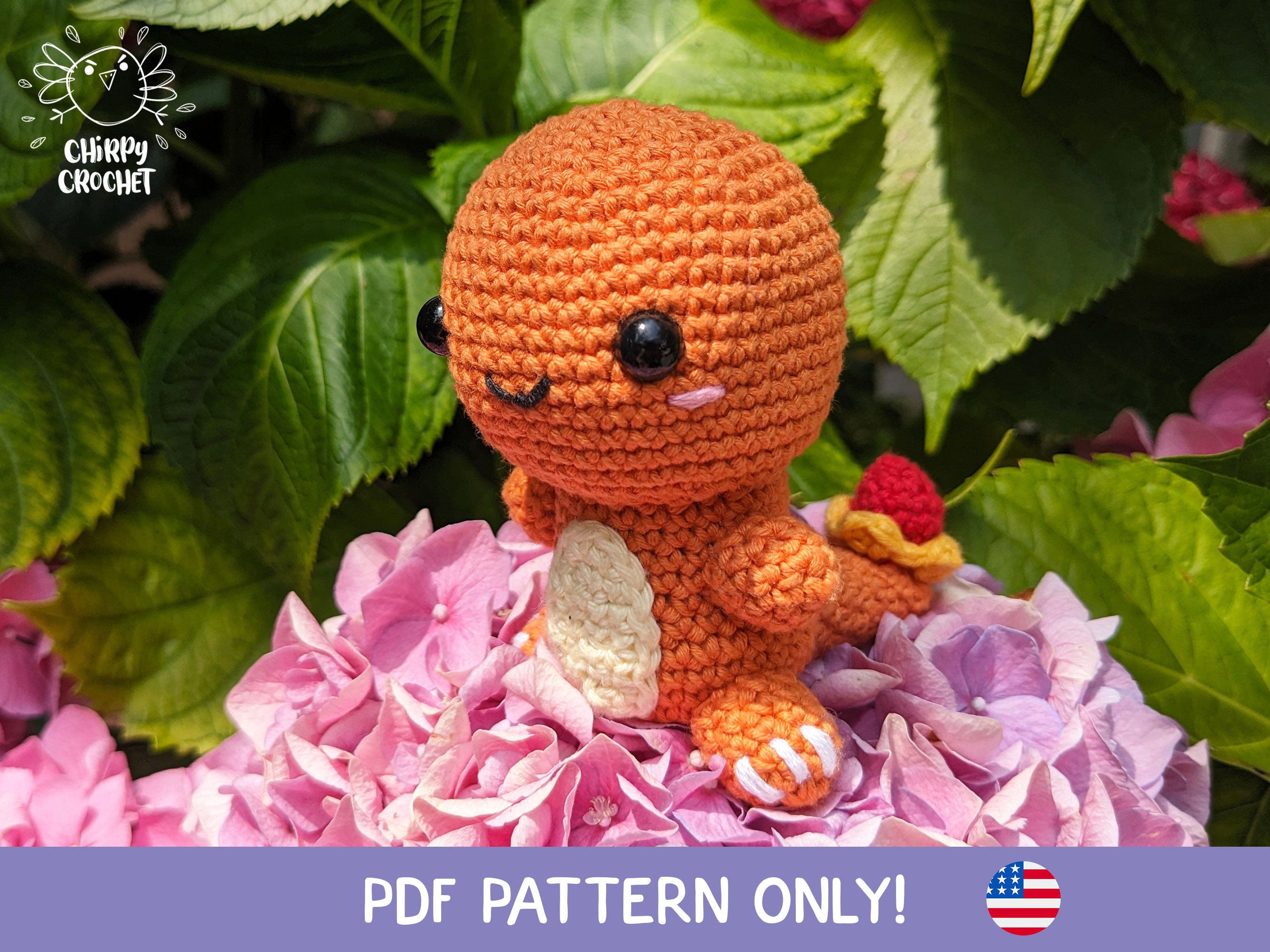CROCHET PATTERN Charmander Amigurumi Beginner Friendly Pattern Starter ...