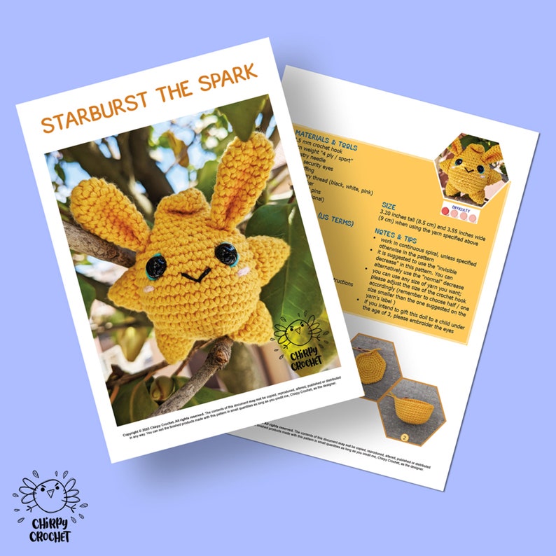CROCHET PATTERN - Starburst the Spark - Videogame Amigurumi Pattern ...