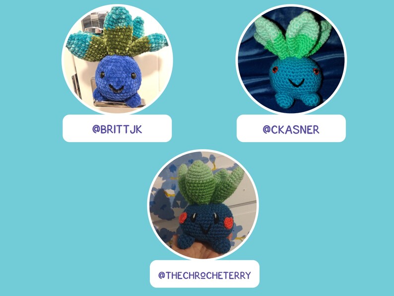 Oddish - CROCHET PATTERN - Amigurumi Beginner Friendly Pattern Pokemon ...